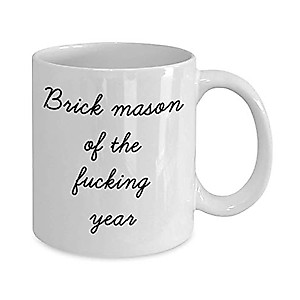 Best Brick Mason Mug Funny Appreciation Mug for Coworkers Gag Swearing Mug for Adults Novelty Tea Cup