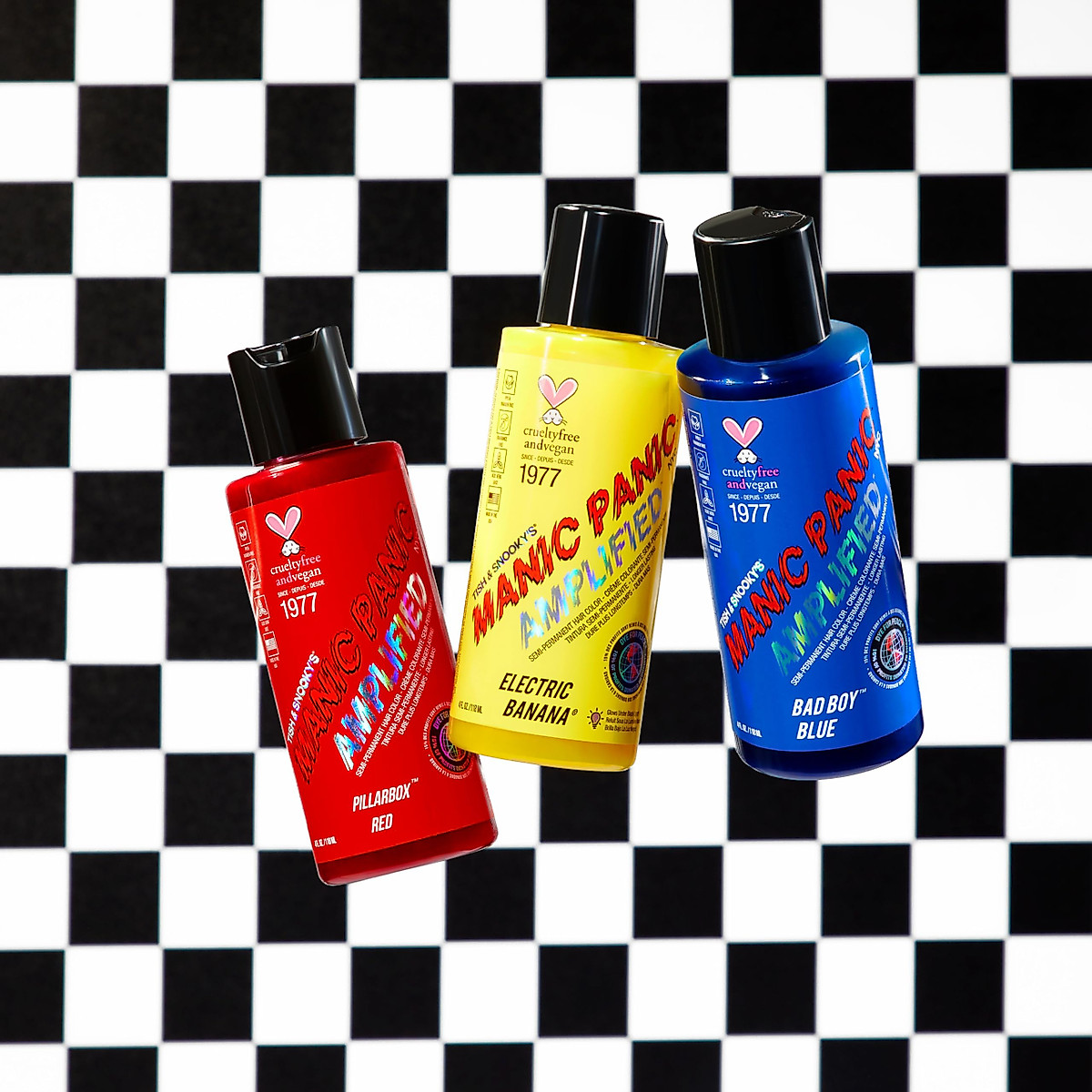 MANIC PANIC Bad Boy Blue Hair Color - Amplified - Semi-Permanent Hair Dye - Dark Denim Blue Shade with Green & Grey Undertones - Vegan, PPD & Ammonia-Free - For Coloring Hair on Women & Men