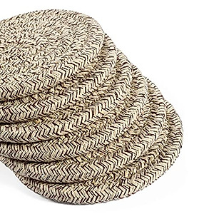 OrganiHaus Set of 6 Brown Cute Coasters for Drinks | Absorbent Coasters | Farmhouse Coasters for Coffee Table | Desk Cup Coasters | Rustic Aesthetic Boho Coasters | Moisture Absorbing Woven Coasters