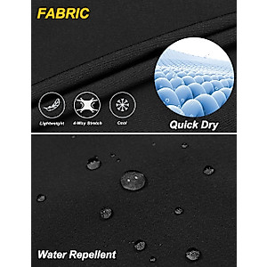 Little Donkey Andy Men's Lightweight Quick Dry Hiking Shorts Breathable Outdoor Cargo Shorts for Fishing Travel Casual Black XL