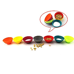 Fublazeze Mini Pinch Bowl Silicone Mini Pinch Bowl Bowl Adult/The child Mini Silicone Bowls Multicolor Pinch Bowls Heat Resistant Snack Bowls Prep and Serve Bowls Unbreakable Flexible