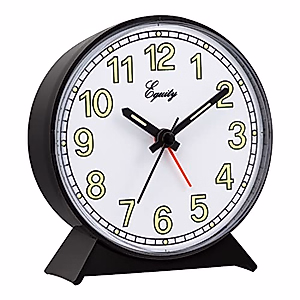La Crosse Technology Equity Black Battery-Operated Analog Alarm Clock (Model 14077)