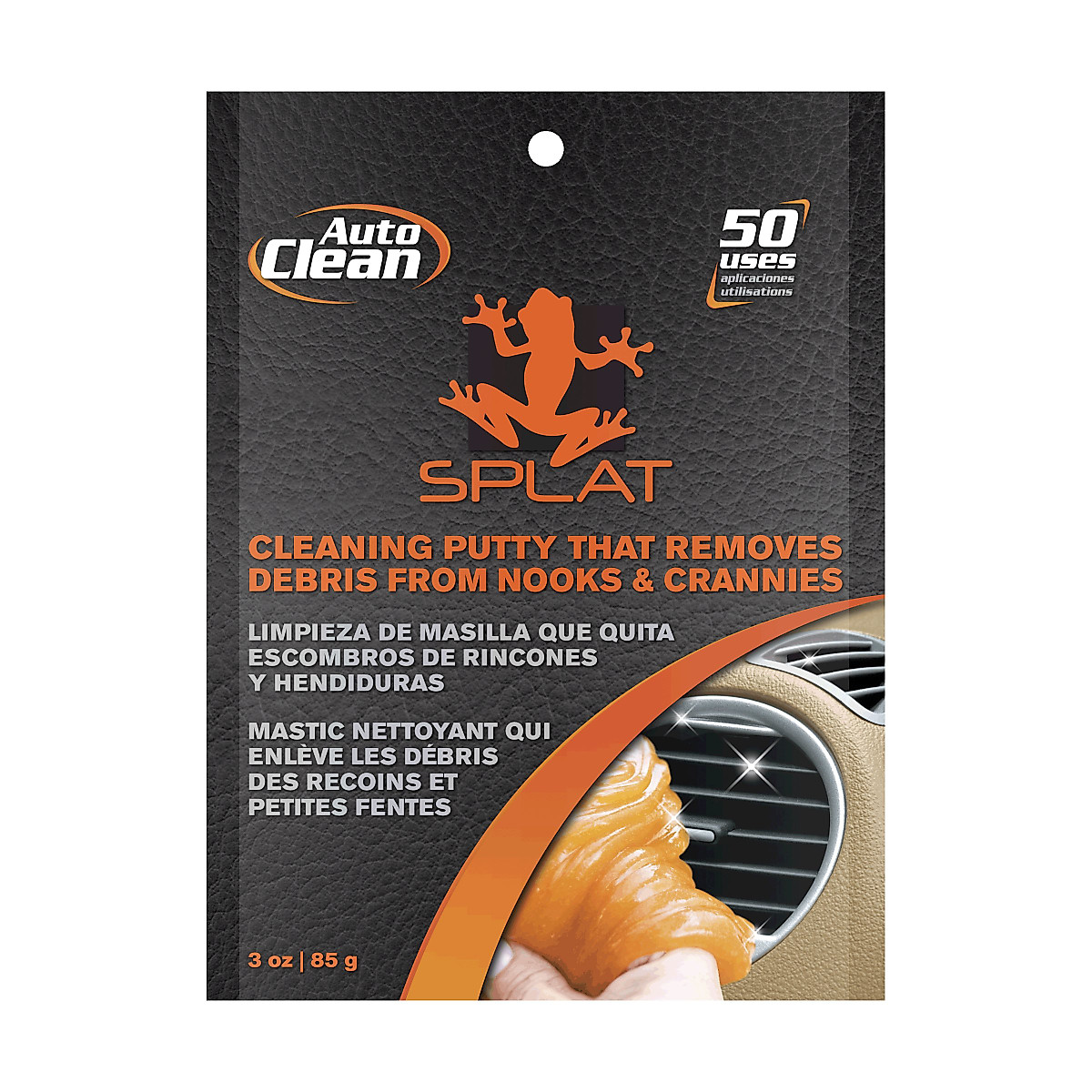 Vdera SPLAT-AC-3P Splat Orange Auto-Clean Cleaning Putty - 3 oz.