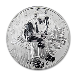 2021 AU Tuvalu 1 oz Silver Hades - Gods of Olympus Series Coin Brilliant Uncirculated with a Certificate of Authenticity $1 BU