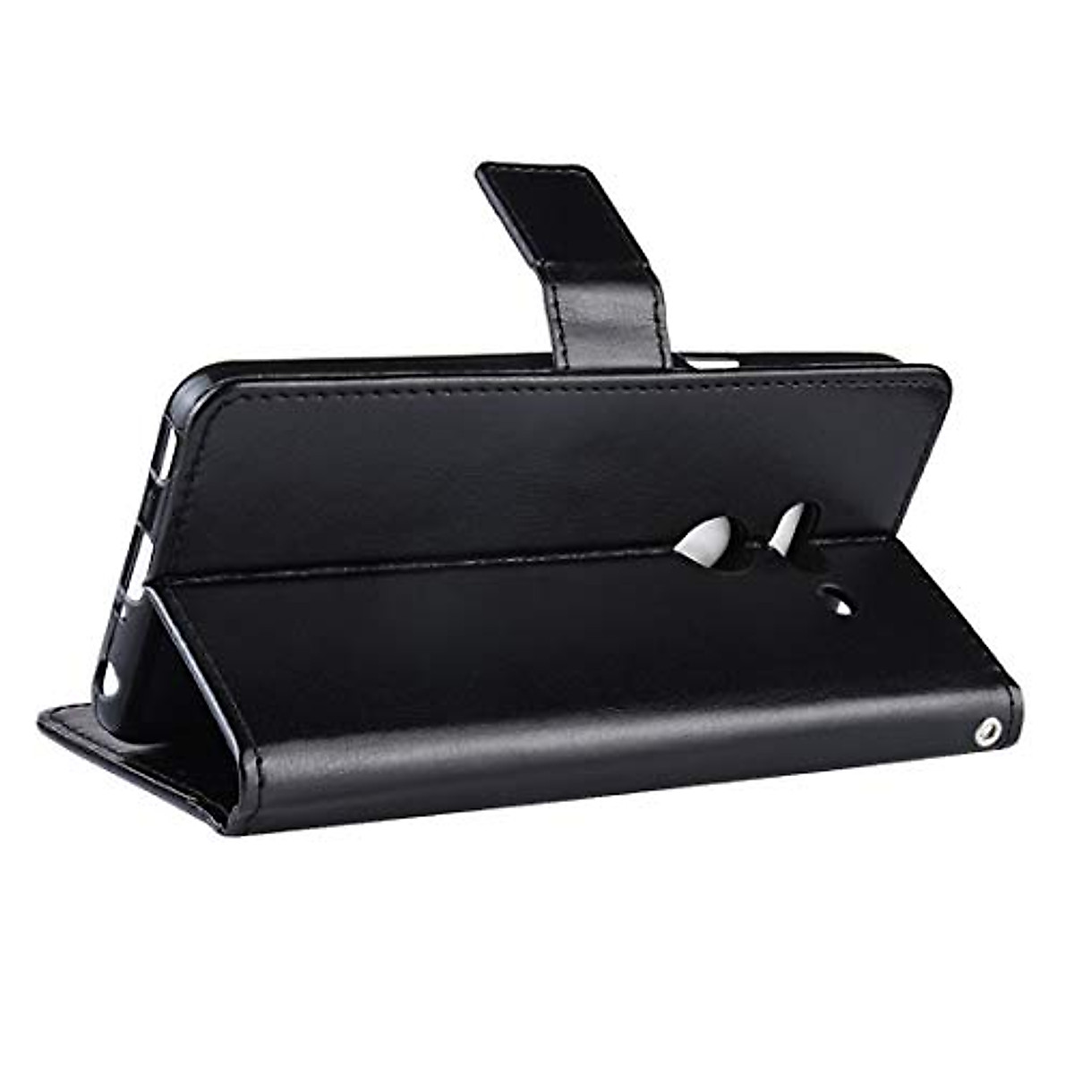 Aipyy LG V20 Mini Black Protection Wallet Case, [Card Slots] PU Leather Wallet Case Magnetic Stand Flip Case with Wrist Starp Cover for LG V20 Mini Black