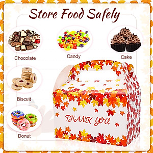 HOWAF Fall Maple Leaves Gift Boxes,12pcs Thanksgiving Party Treat Candy Boxes for Fall Harvest Party Thanksgiving Celebration Supplies, Autumn Party Candy Boxes, Hello Fall Goodie Boxes