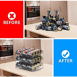 Innovatronic Stackable Can Rack Organizer, Chrome, Efficient and Versatile