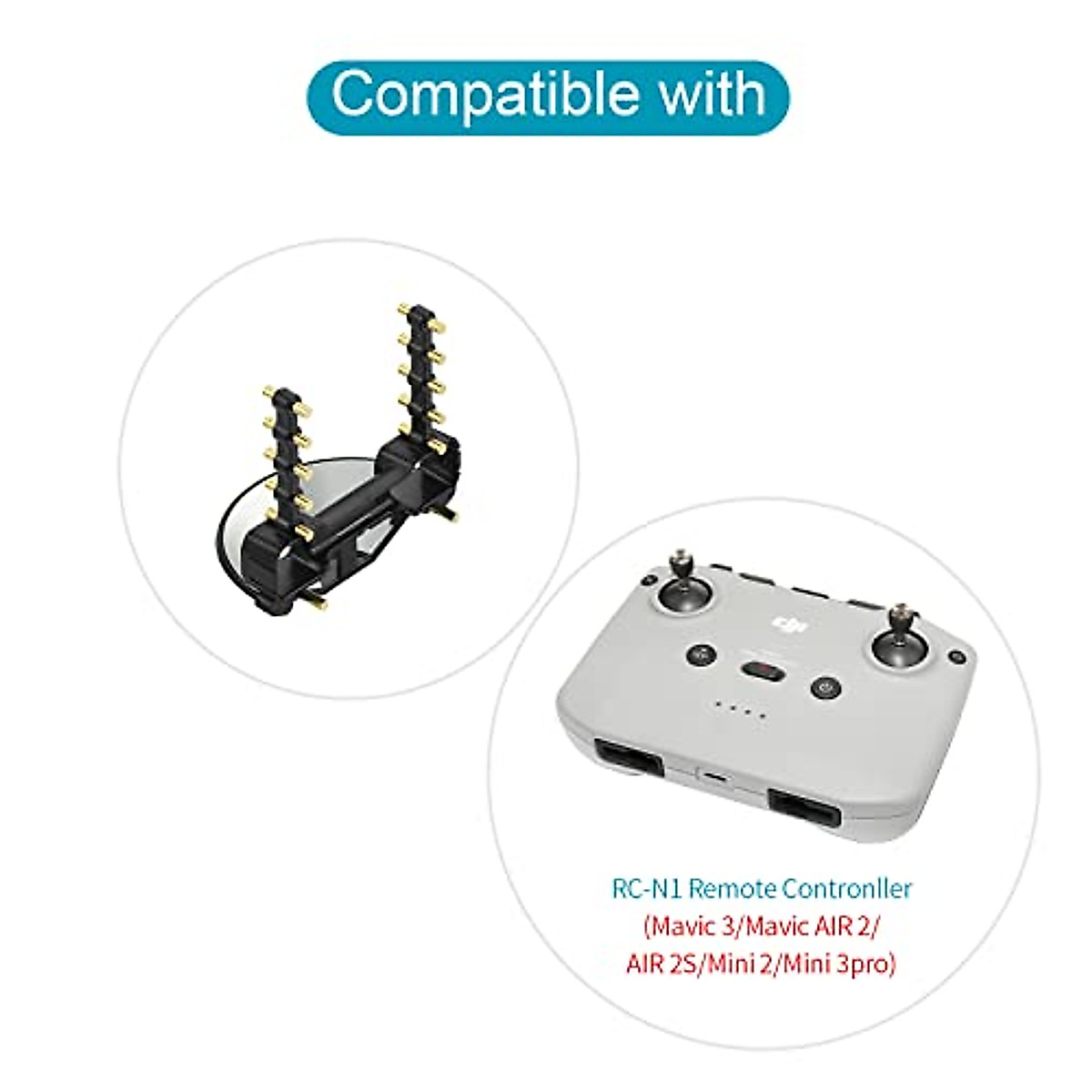 Hanatora RC-N1 Remote Controller Antenna Range Extender Yagi-UDA 5.8Ghz Boosters for DJI Mavic 3/3 Classic,Mini 2/2 SE,Mini 3 Pro,Air 2S,Mavic Air 2 Drone Signal Accessories