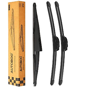 AUTOBOO Replacement for Honda Pilot Rear and Front Windshield Wiper Blade 2016-2020 2021 2022 ,3 Pieces 26"+24"+14 inch…