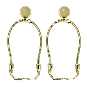 HONJIE 5 inch Gold Lamp Harp， Lamp Harp Holder for Table and Floor Lamps 2 Sets