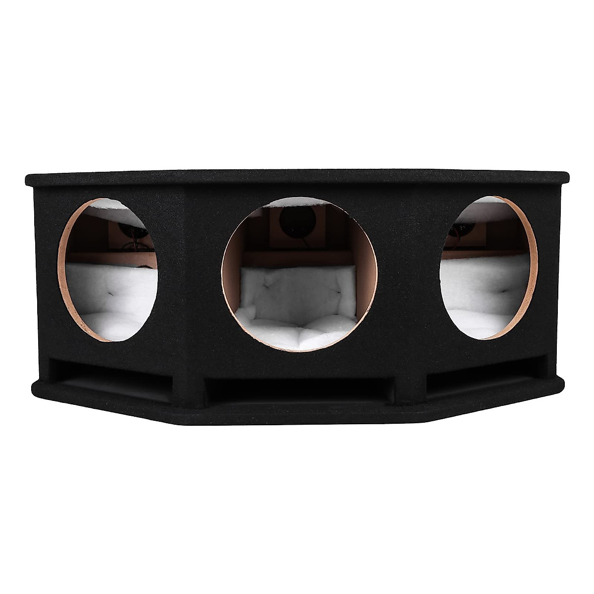 Skar Audio SK3X10V Triple 10" Universal Fit Ported Subwoofer Enclosure with Angled Rear Firing Design