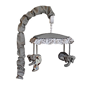 BabyFad Damask Grey 9 Piece Baby Crib Bedding Set