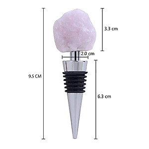 LUXURY NOW - Wine Bottle Stoppers | Champagne Saver Sealer | Natural Crystal Stone | Decorative Crystal Whiskey | Gemstone Preserve for Wedding Gift & Decoration