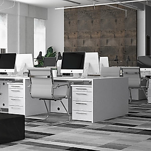 CIMOTA Waiting Room Chairs Leather Office Guest Chair Mid Back Reception Chairs with Sled Base for Meeting/Patient/Conference Room, Grey Set of 8