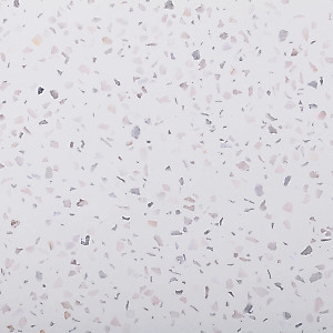 TOV Furniture Terrazzo 27.5" x 27.5" Transitional Light Speckled Concrete Stone Coffee Table, for Outdoor, in White & Gray Finish