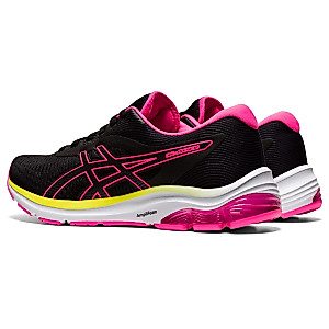 ASICS Women's Gel-Pulse 12 Running Shoes, 6.5, Black/HOT Pink