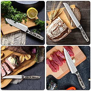 Knife Set,21 PCS Kitchen Knife Set with Block Wooden,Japanese Stainless Steel,Professional Chef Knife Set Manual Sharpening Ultra Sharp Full Tang Handle Design Knife Block Set