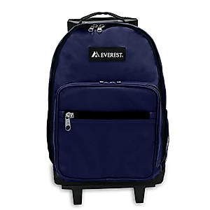 Everest Wheeled Backpack - Standard, Navy, One Size