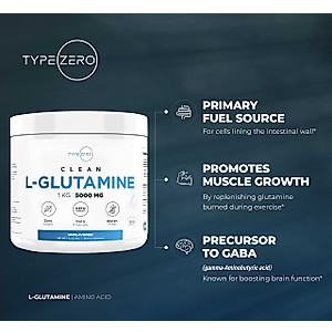 5X Strength L Glutamine Powder (5000mg | 1KG) 6-Month Supply Pure L-Glutamine Supplement for Leaky Gut Health, Gastrointestinal Lining Support & Recovery for Women/Men - Vegan, Gluten Free, No Fillers