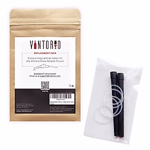 Wine Aerator Pourer and Replacement O-Rings and Air Tubes by Vintorio