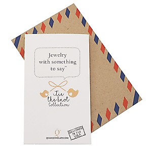 Quan Jewelry Handmade Maid of Honor Gift, Infinity and Pearl Lariat Necklaces, Bridesmaids Necklace with Greeting Card, Rose Gold Tone