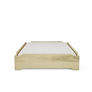 Stackable Bed - Single Bed - Twin Wooden Bed Floorbed Frame Unfinished -Easy to Assemble Solid Pine Wooden Bed Frame