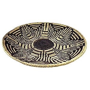 Woven Wall Basket Decor Hanging Natural Seagrass Round Wall Art Mural Basket Single For Living Room Office Or Bed Room Unique & Natural