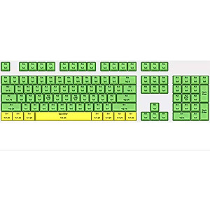 104 Keys Miami PBT Doubleshot Backlit Keycaps ANSI/ISO Keyset OEM Profile for 60%/87 TKL/104/108 Cherry MX Switches Gaming Mechanical Keyboards (Miami)