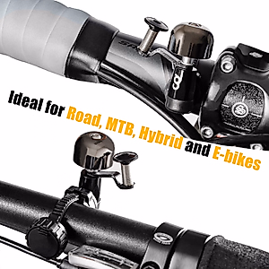 CyclingDeal Adjustable Clamp Tie Bike Bell Bicycle Horn 360 Degree Rotatable Bracket Universal Fit Design– Ideal for Road MTB Hybrid and E-Bikes - Loud Clear Crisp Sound