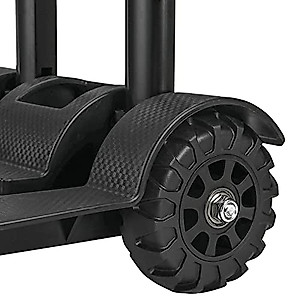 Folding Hand Truck, JEUIHAU 88 Lbs Capacity 4 Wheels Heavy Duty Roll Luggage Cart with Bungee Cord and Bag, Portable Luggage Cart for Travel, Shopping Moving, Luggage, Office