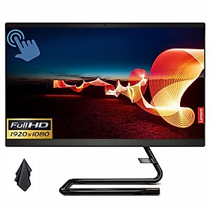 Lenovo IdeaCentre AIO 3 All-in-One Desktop Computer, 21.5 Inch FHD Touchscreen IPS Display, AMD Athlon 3050U, 4GB RAM, 1TB HDD, DVD, WiFi and Bluetooth, Windows 10 Home, Keyboard & Mouse Included