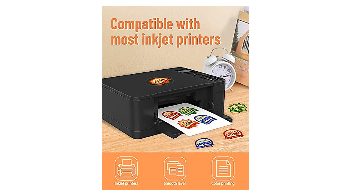 Printable Vinyl Sticker Paper - 50 Sheets for Inkjet Printers