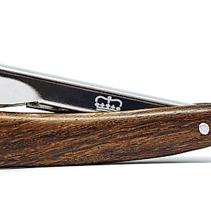 Cut Throat Straight Razor for Men by KING'S CUT THROAT ® - Men’s Cutthroat Shaving Straight Slider – Leather Travel Pouch and Velvet Kit Bag Included – Essential Male Grooming Accessory for Beards