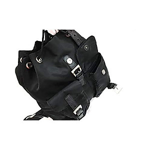 Prada Black Tessuto Nylon Soft Calf Leather Adjustable Backpack 1BZ677