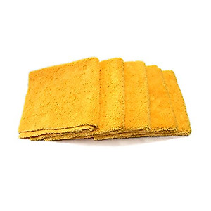 Maxshine 380GSM 5pcs Professional Zero Crazy Edgeless Microfiber Towel Set (Yellow, 16"x24")