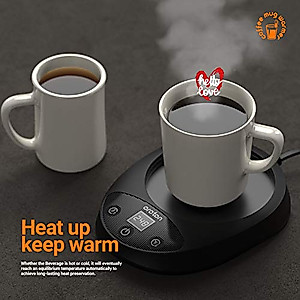 oroton Coffee Mug Warmer Electric Cup Warmer for Office Desk Use,Auto Shut Off,4.3 Inch Large Heated Plate,8 Temperature Settings, 1-8 Hour Timer Settings, Smart Coffee Warmer Plate Milk Tea Water