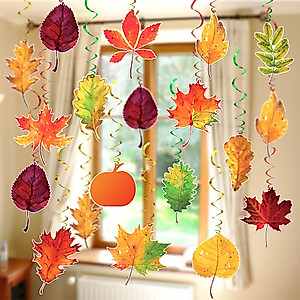 KatchOn, Fall Hanging Swirls for Fall Decorations- Pack of 30, No DIY | Thanksgiving Decorations Indoor, Fall Birthday Party Decorations | Fall Decorations For Home | Autumn Decorations for Fall Party