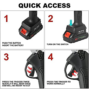 WBLLGG Electric Pruning Shears with Brushless Motor, 2 Pack Backup 2000 mAh Rechargeable Battery,Professional Electric Scissors for Cutting Branches, 3-4 Working Hours, Max Cutting Diameter 1.2 Inch