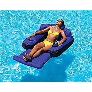 Swimline Floating Lounge Chair Blue/Black, 16 Inch
