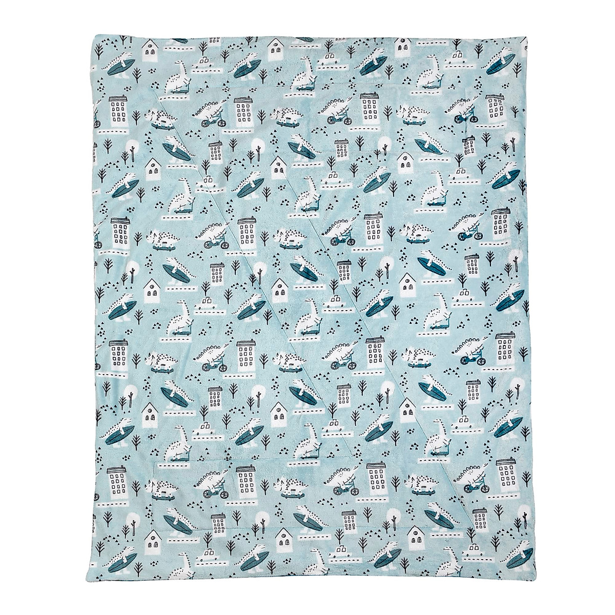 EXPRESSIONS Toddler Bedding Set, Dinosaur (2 Piece Set, Fits Standard Infant Mattress) Includes Microfiber Reversible Comforter and Pillowcase for Kids