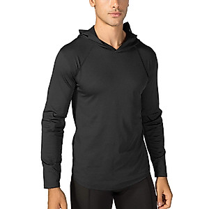 Quick Dry Shirt Men UV Protection Performance Shirts Fishing T-Shirts Lightweight Hiking Shirts Outdoor Sun Protection Shirt Men Swim Black