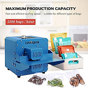 Heat Sealer Machine,Automatic Plastic Sealing Machine, Continuous Roller Sealer Temperature Control, Bag Sealer For Cookies,Small Shops,Home Kitchen