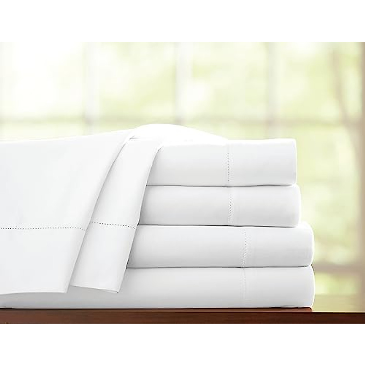 Pointehaven T-800 Pima Cotton Deep Pocket Luxury King Sheet Set, White