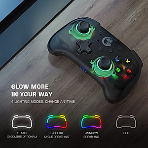 GameSir T4 Mini Wireless Game Controller for Windows PC, Android, iPhone, iPad, Switch - Dual Vibration, Bluetooth 5.0