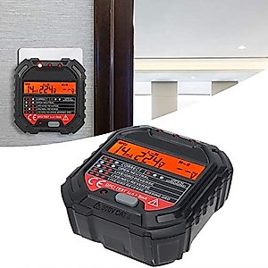 HT107B Socket Tester, US 90-250V Plug Breaker Finder with LCD Display Frequency Test Electric Circuit Detector