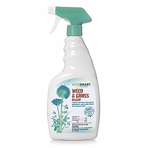 EcoSmart Natural, Glyphosate-Free Weed and Grass Killer Ready-to-Use Spray Formula for Lawns, Patios, Driveways and Pavers, 24 Ounce Bottle