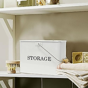 Xbopetda Shower Caddy, Metal Shower Basket with Handle, Portable Storage Organizer Caddy, 2 Tier Divided Basket Bin for Bathroom, Dorm Room, Cleaning Essentials Home Storage for Cleaning Essentials