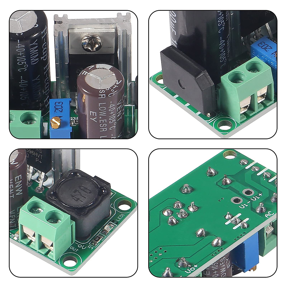ACEIRMC 6pcs AC/DC to DC Step Down Buck Converter AC 5-30V DC 5-48V 24V 36V 48V to DC 2.5-35V 12V Voltage Regulator Board 2A Adjustable Volt Power Supply Module