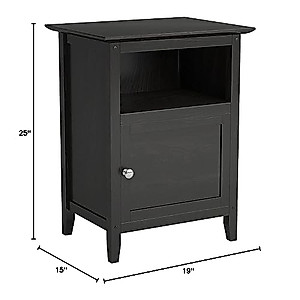 Winsome Wood Henry Accent Table, Black, 19 inches