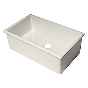 Alfi brand AB3018UD-W Kitchen Sink, White, 29.88"L x 18.13"W x 10"H